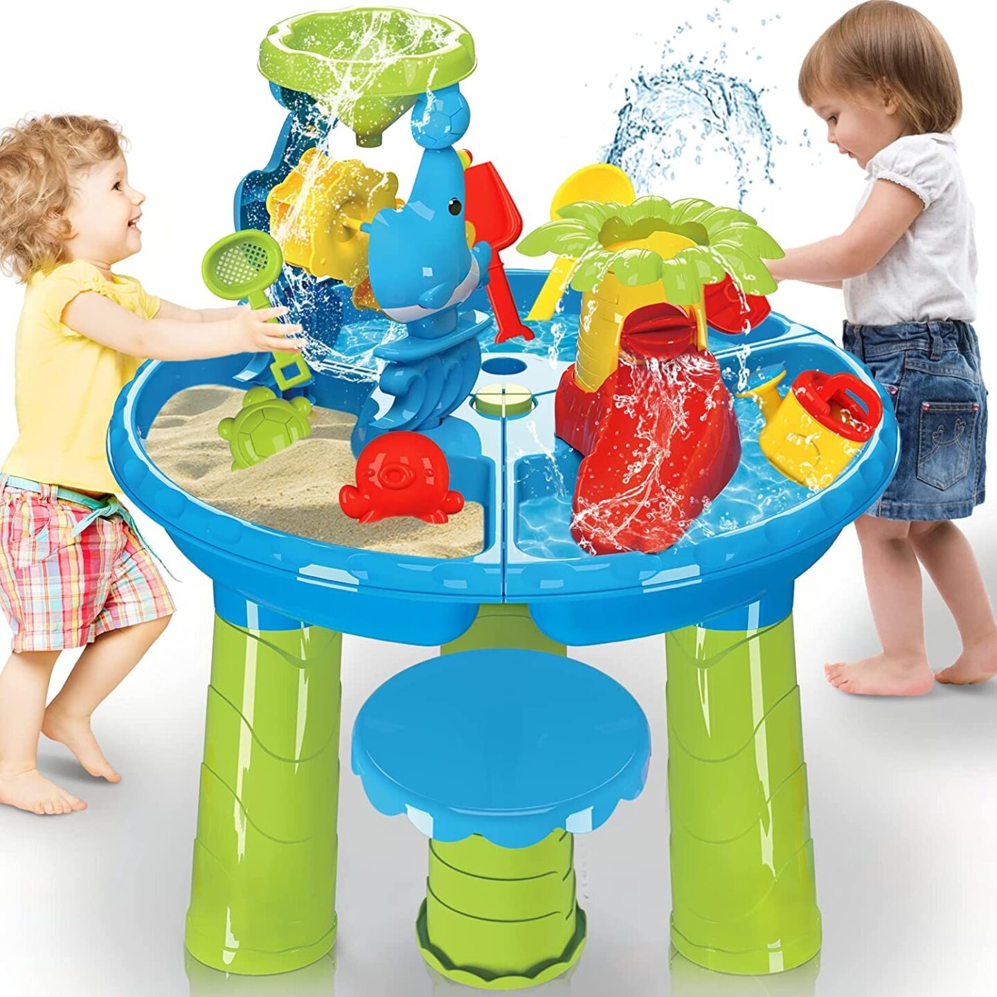 3-in-1 Sand Water Table Play Set for Kids with Beach Tools | Diversitoy