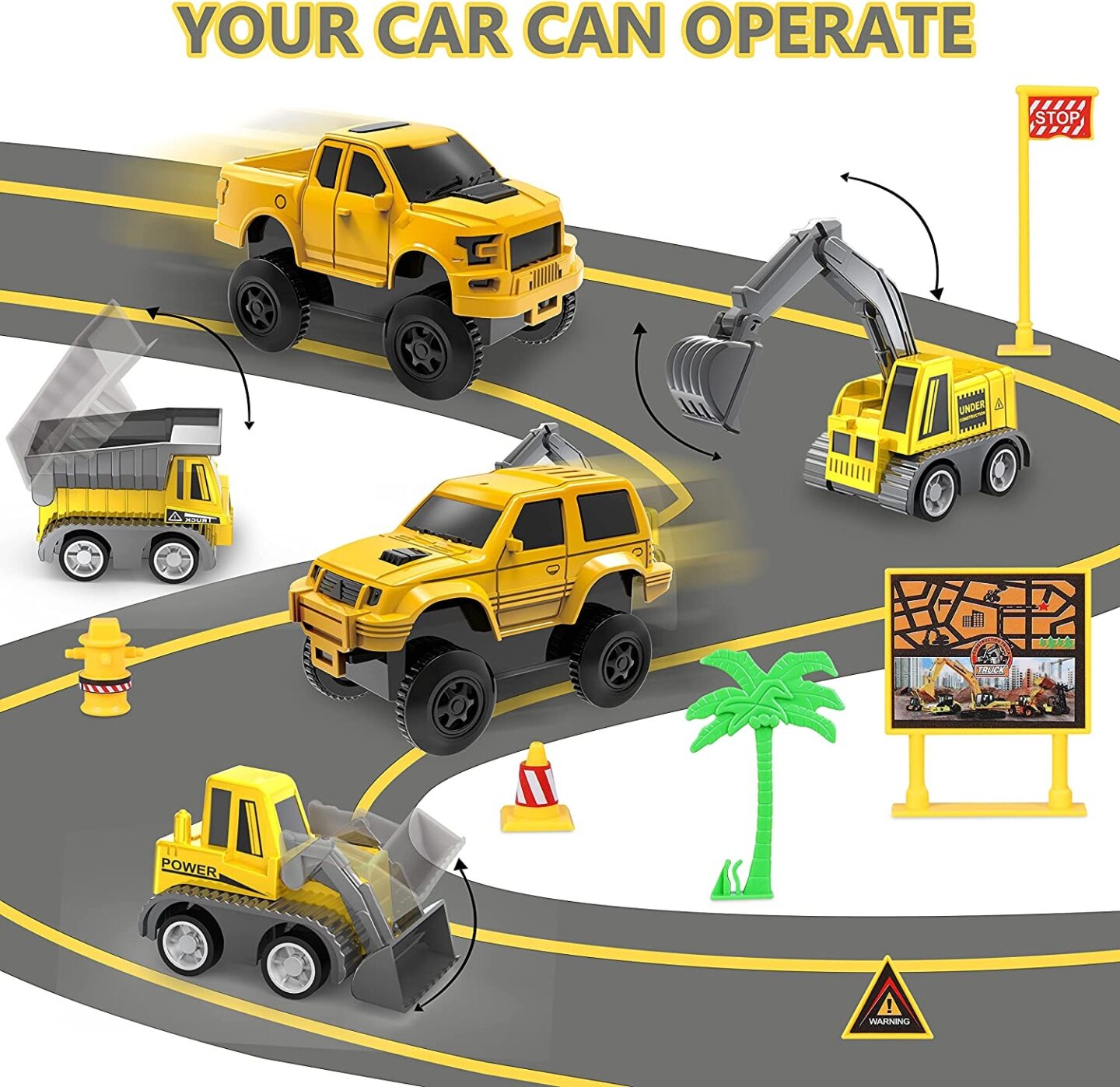 253 Pieces Construction Race Tracks Kids Toy Set | Diversitoy