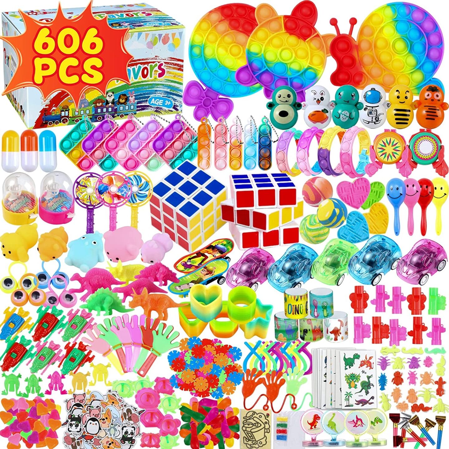 606 Pieces (37 Types) Fidget Toys Party Pack Goodie Bag Stuffers for ...